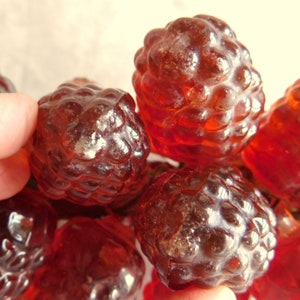 Vintage Large Glass Grape Clusters Purple, Dark Red, Dark Orange Wired ...