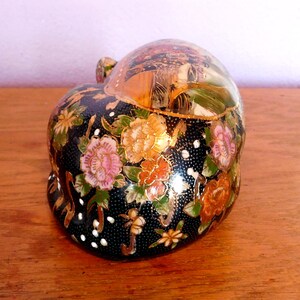 Vintage Satsuma-style Ceramic Cat - Hand-painted, People on a Boat ...