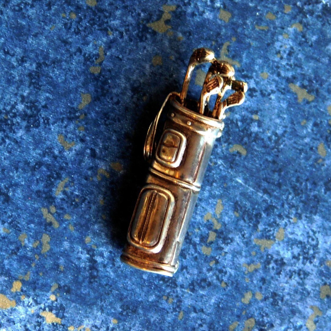 Vintage Beau Sterling Silver Golf Bag Brooch - Finely Detailed Figural ...