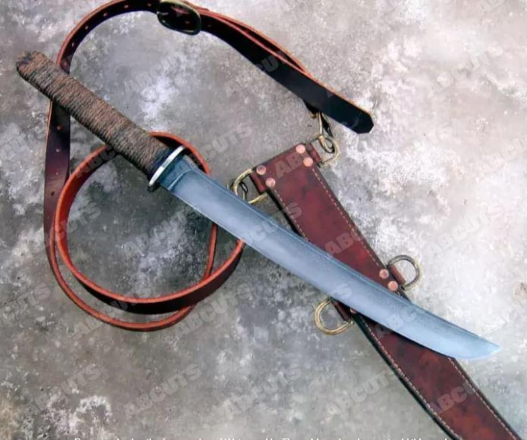 Handmade 1095 Steel Bush Sword: Hunting Survival Sword With Leather ...