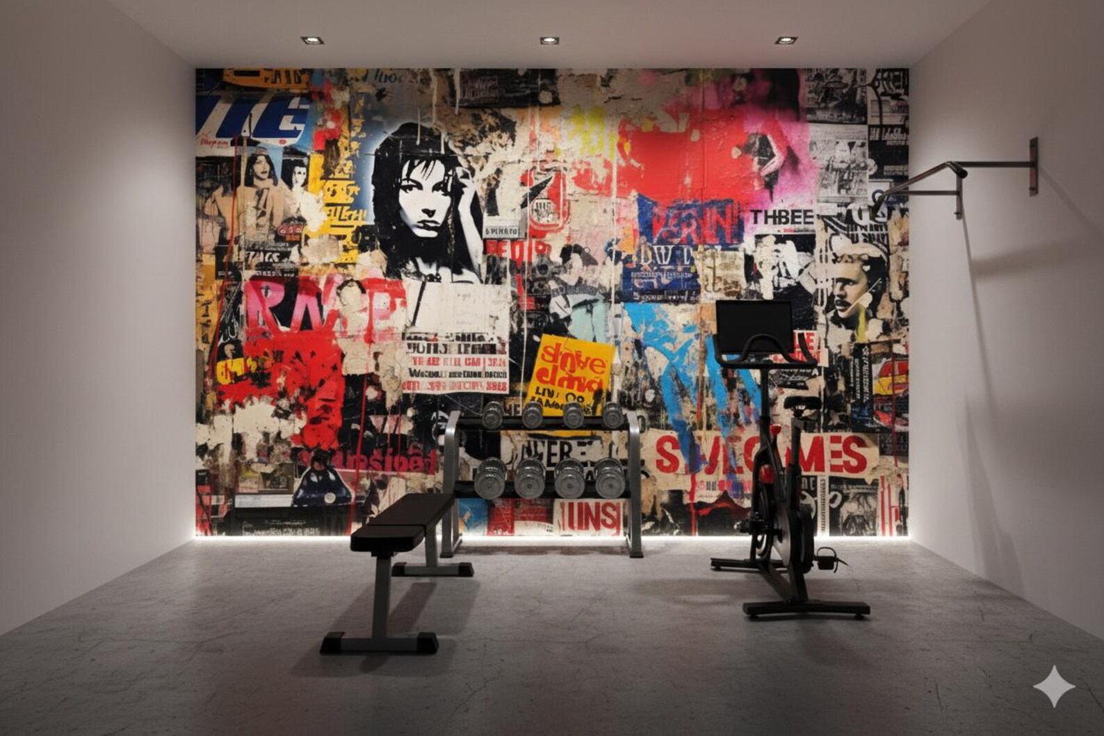 Urban Street Art Graffiti Wallpaper, Peel and Stick Abstract Punk Mural ...