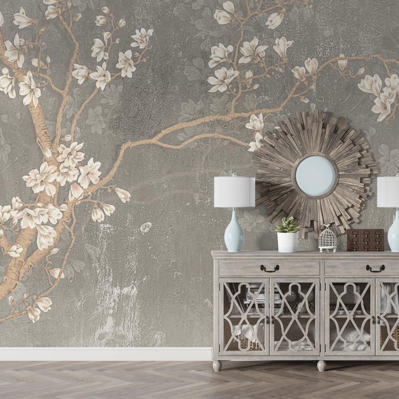 Magnolia Mural - Etsy