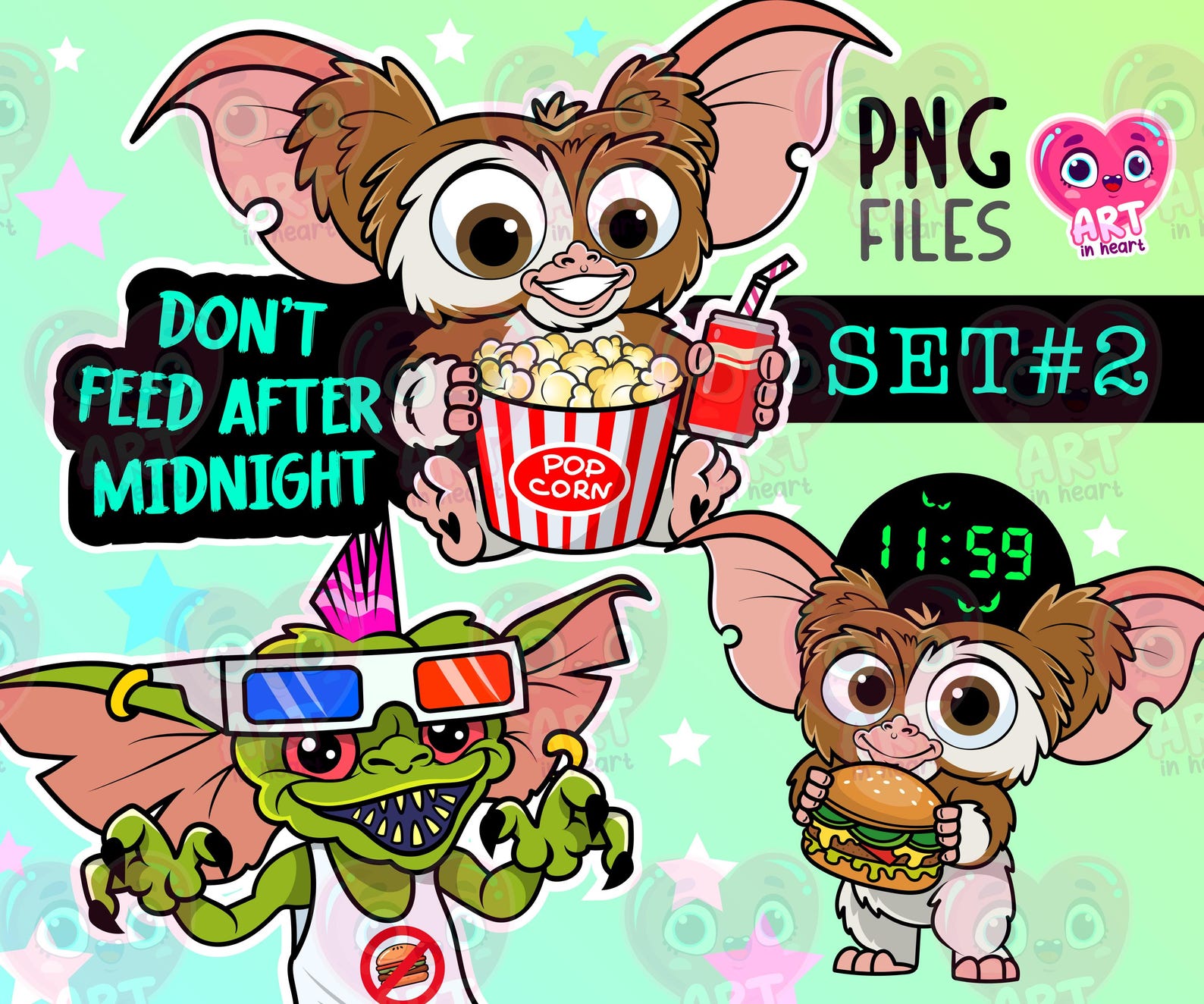 Cut Monsters Clipart Set 2, Cute Kids Clipart, Cute Kids Party ...