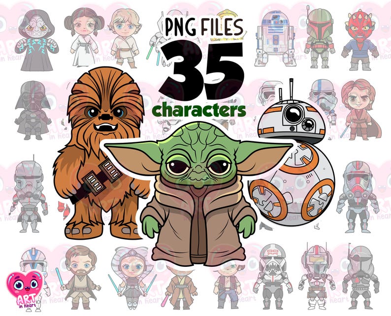 Space Friends Clipart Big Set, Cute Friends Clipart, Classic Movie ...