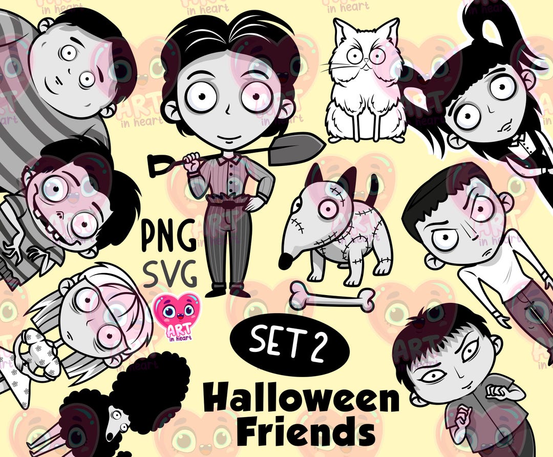 Cute Halloween Friends Clipart, Horror Movie 90s, Halloween Kids Movie ...