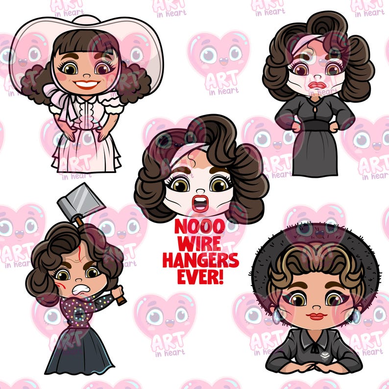 Female Classic Movie 80s Clipart, Mother's Day Gift, American Female ...