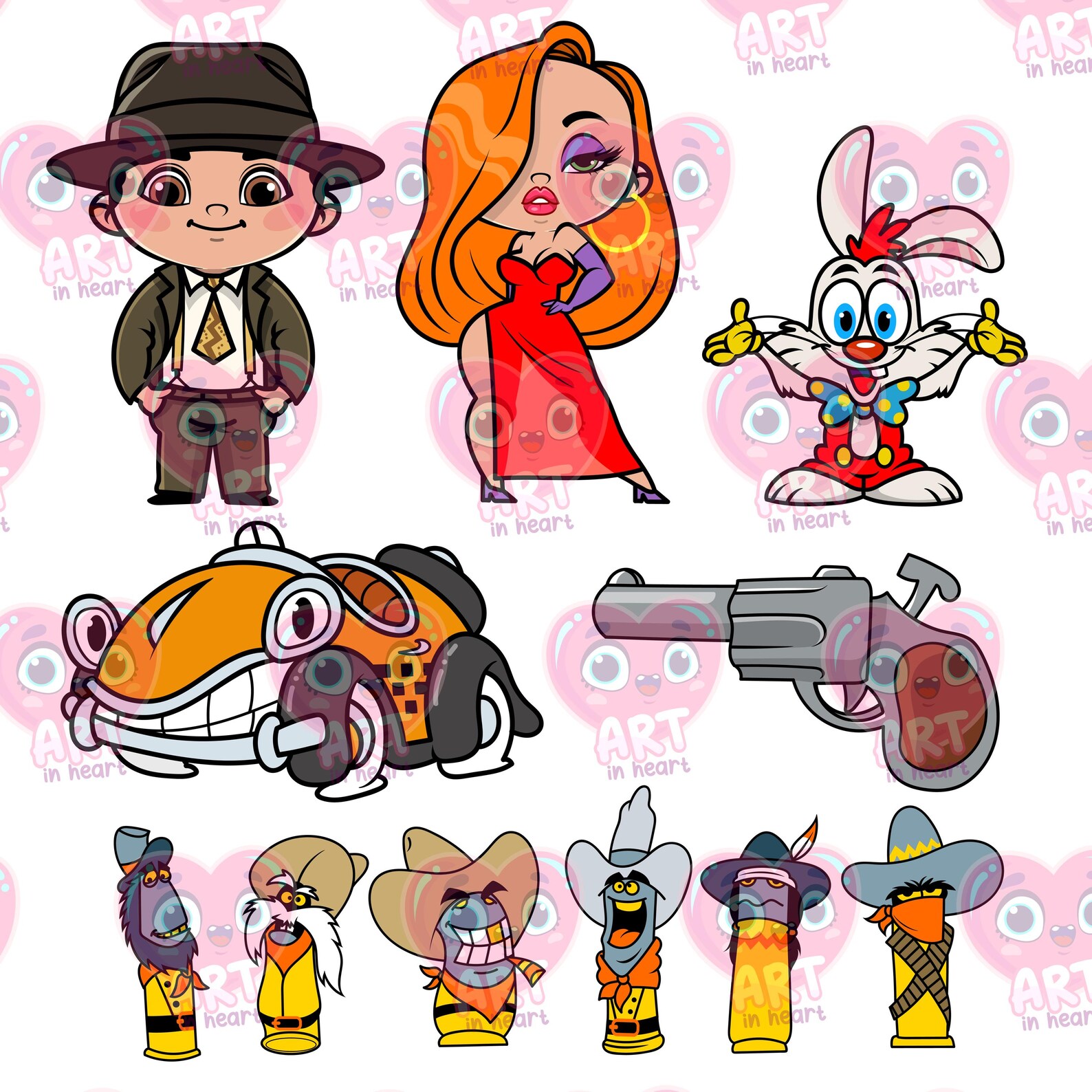 Rabbit Friends Clipart, Classic Movie 90s, Best Friends Bundle, Usa ...
