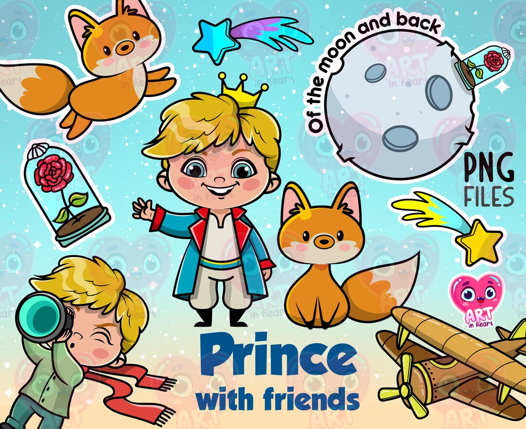 The Prince Clipart, Magic Friends Clipart, Cute Friends Clipart, Kids ...