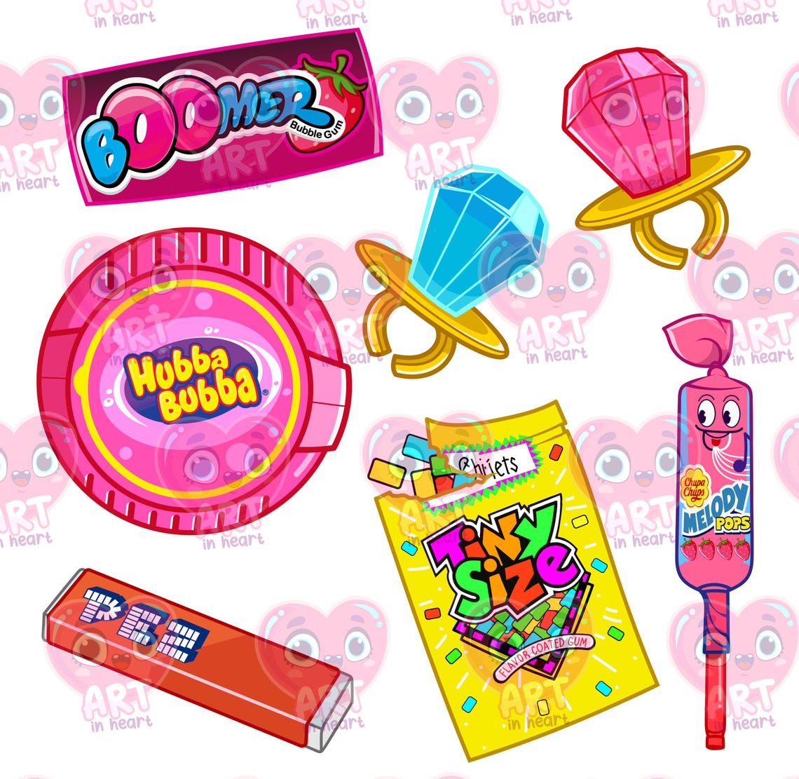 Sweet 90s Bundle, 90s Lover, 90s Candy Clipart, 90s Party Bundle ...