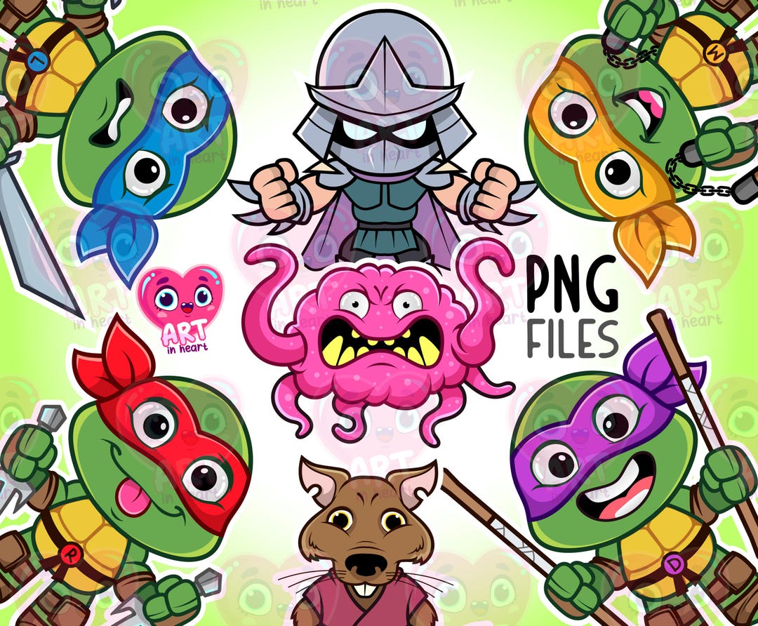 Ninjas Friends Clipart, Cute Friends Bundle, Classic Movie, Best ...