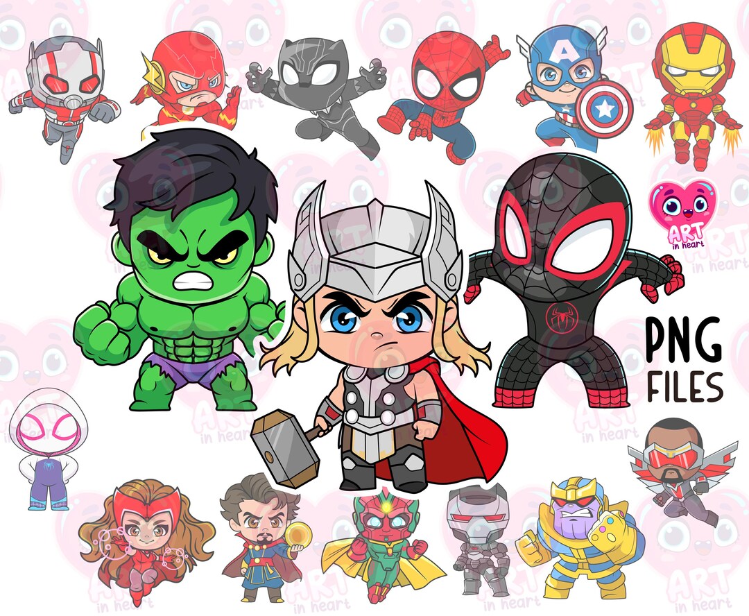 Strong Super Boys Clipart, Boys Power Bundle, Boys Birthday Party ...