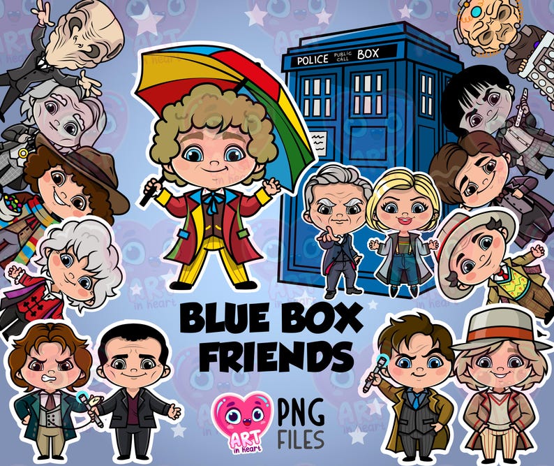 Blue Box Friends Clipart, Fantastic Story Bundle, Cute Kids Clipart ...