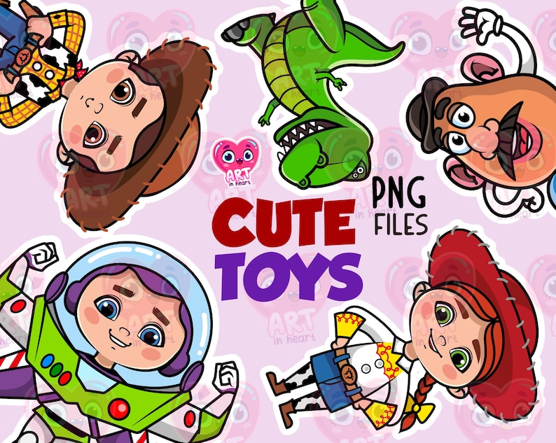 Toys Cute Friends Clipart, Classic Movie, Best Friends Bundle, Cute ...