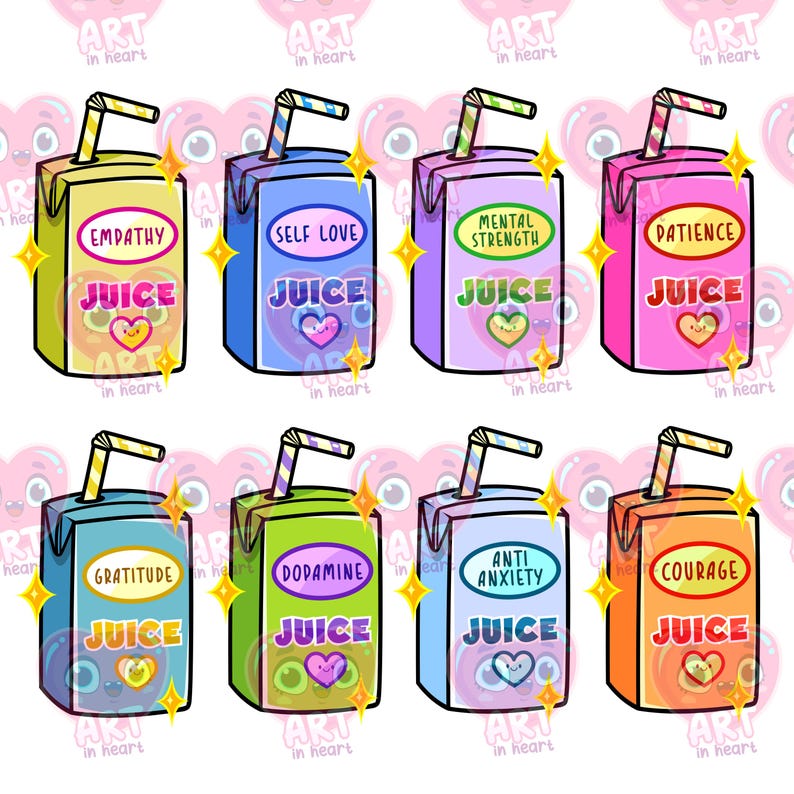 Juice Boxes Clipart Png, Self Love Juice Bundle, Happy Juice, Positive ...