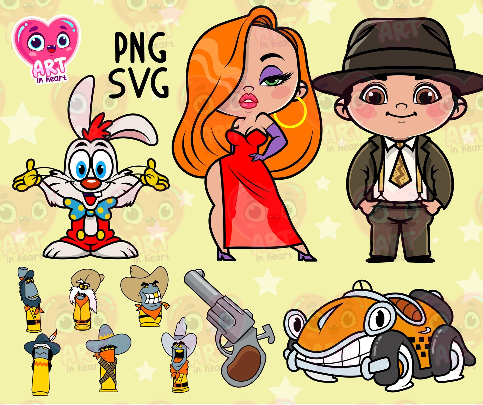 Rabbit Friends Clipart, Classic Movie 90s, Best Friends Bundle, Usa ...