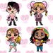 Pop Music Stars Clipart, Cartoon Singers PNG Bundle, Stage Performers ...