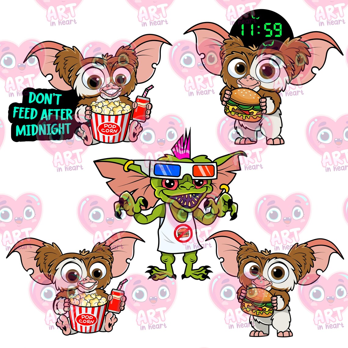 Cut Monsters Clipart Set 2, Cute Kids Clipart, Cute Kids Party ...