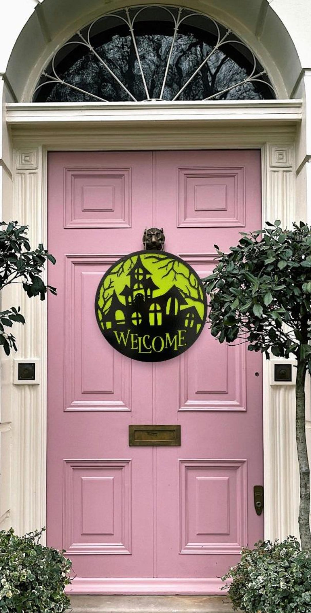 Haunted House WELCOME Door Sign – Halloween Home Decoration – Halloween ...
