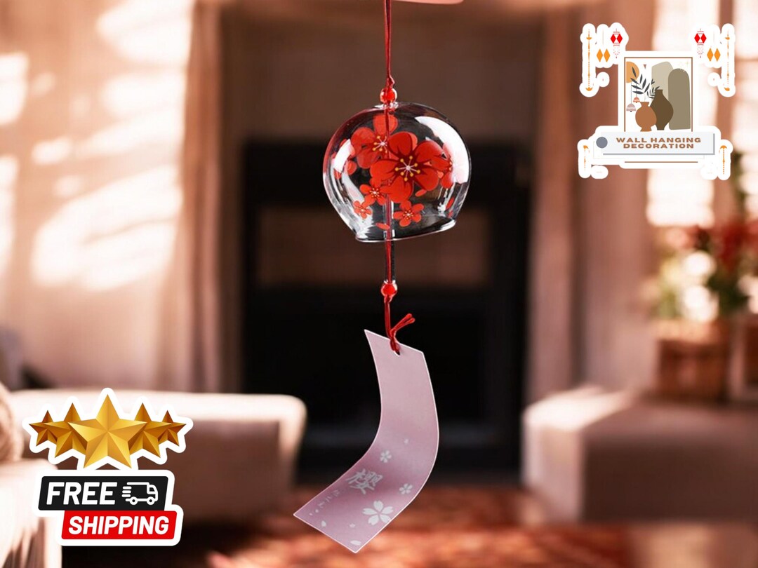 Glass Wind Bell Furin Chime | Elegant Home & Office Decor | Kitchen ...