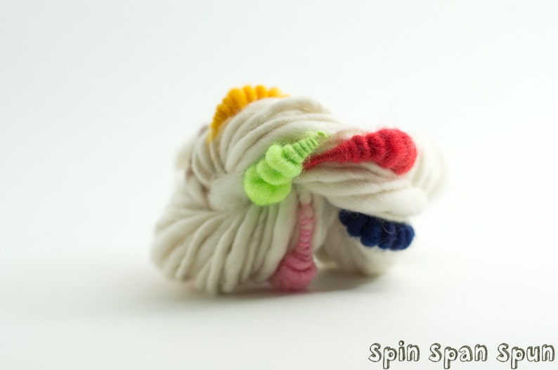 Happy Shells, Handspun Merino Single Yarn With Coils, Bulky, 15 Yards ...