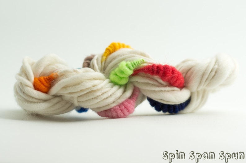 Happy Shells, Handspun Merino Single Yarn With Coils, Bulky, 15 Yards ...