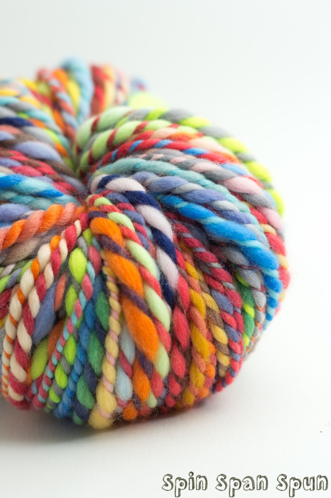 Happy Sheep, Chunky Yarn, Handspun and Hand Painted Merino Yarn, 50 or ...