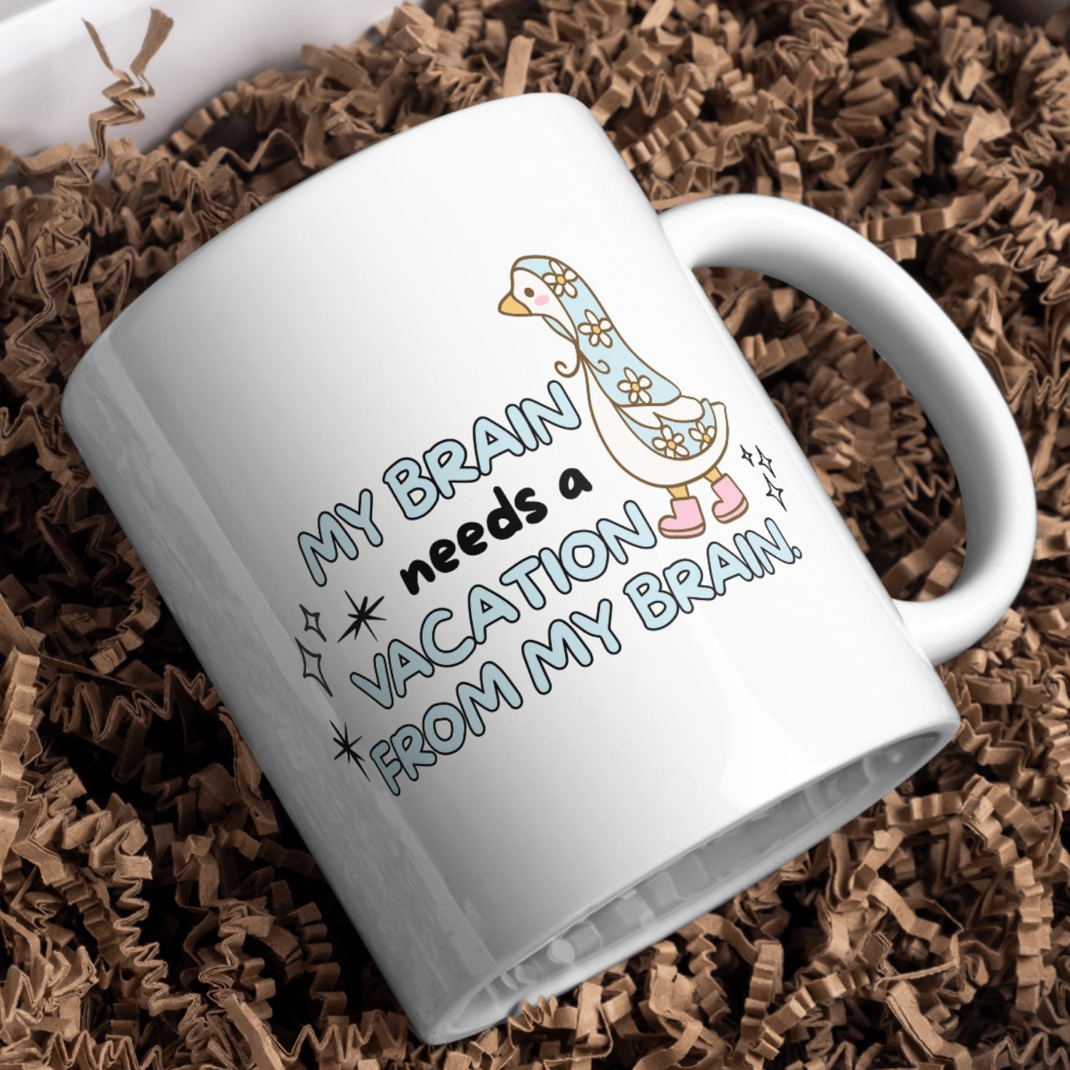 My Brain Needs a Vacation PNG, Cute Trendy PNG, Funny Anxiety PNG ...