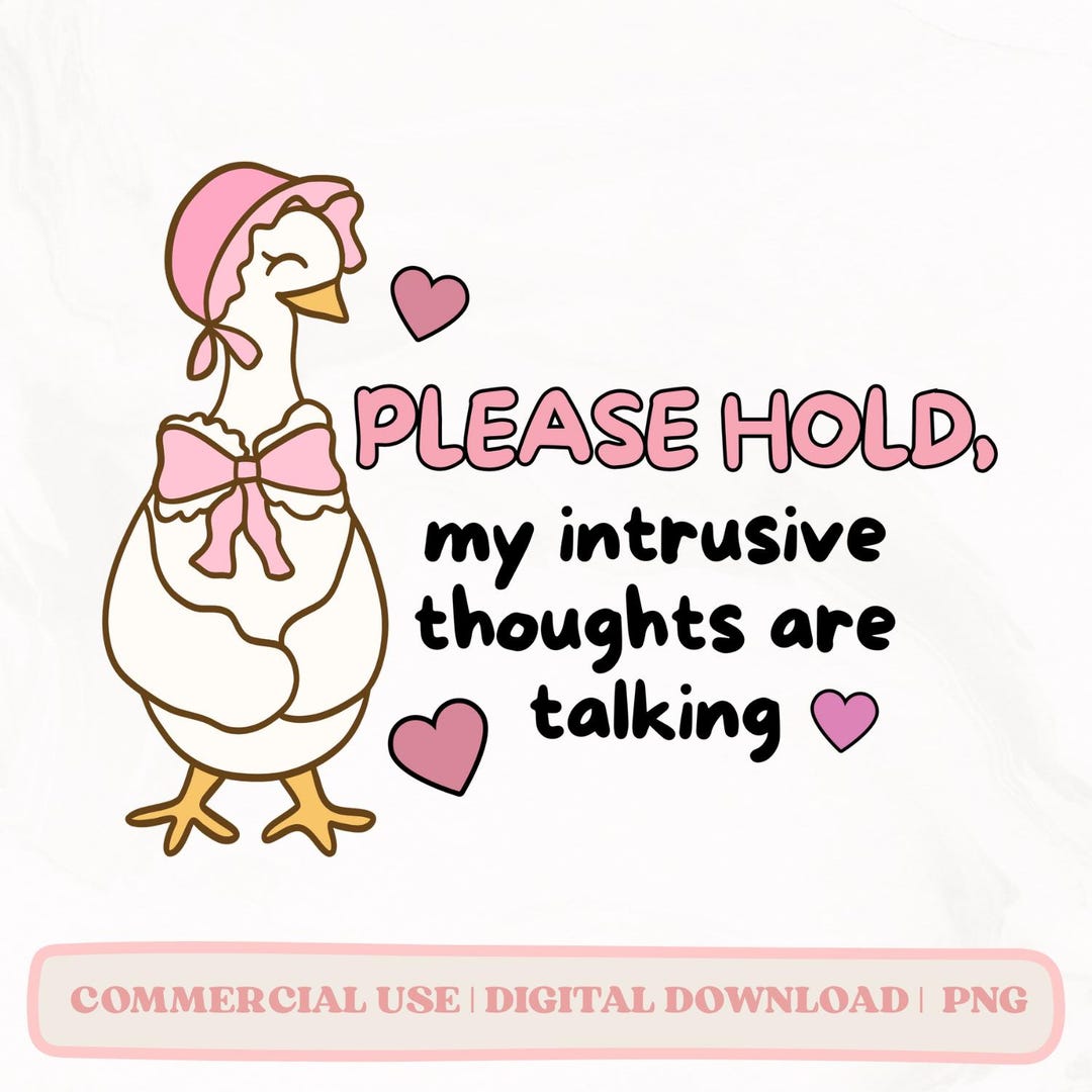 Intrusive Thoughts PNG, Funny PNG Design, Trendy Popular PNG Design ...
