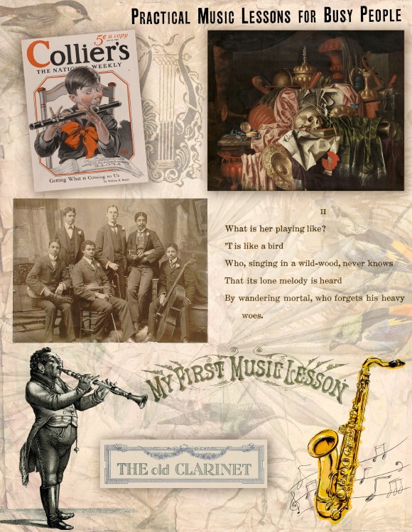 Vintage Music Themed Printable Ephemera & Digital Stickers for - Etsy