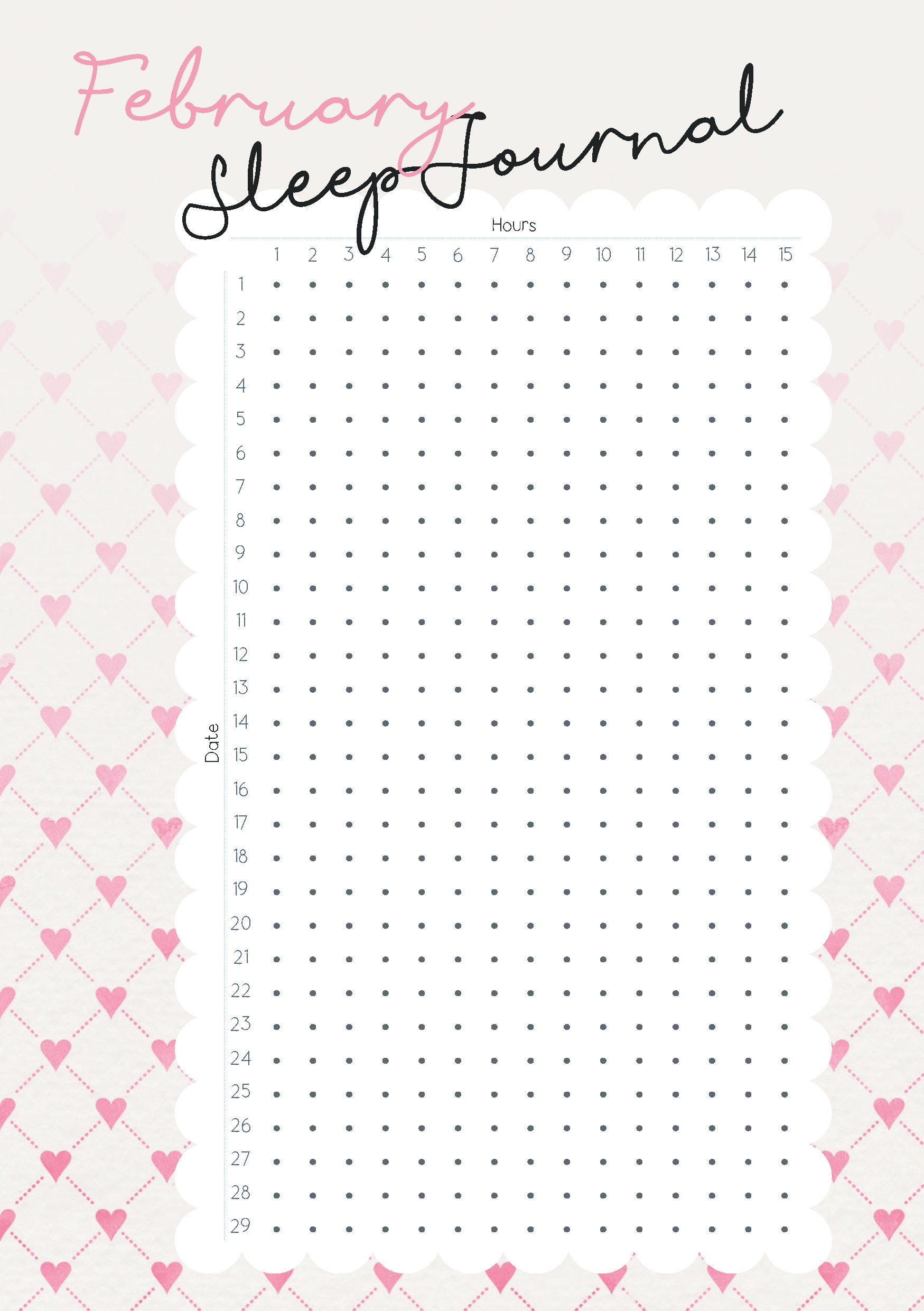 Illustrated Bullet Journal February 2024 Valentine A5 Size Printable ...
