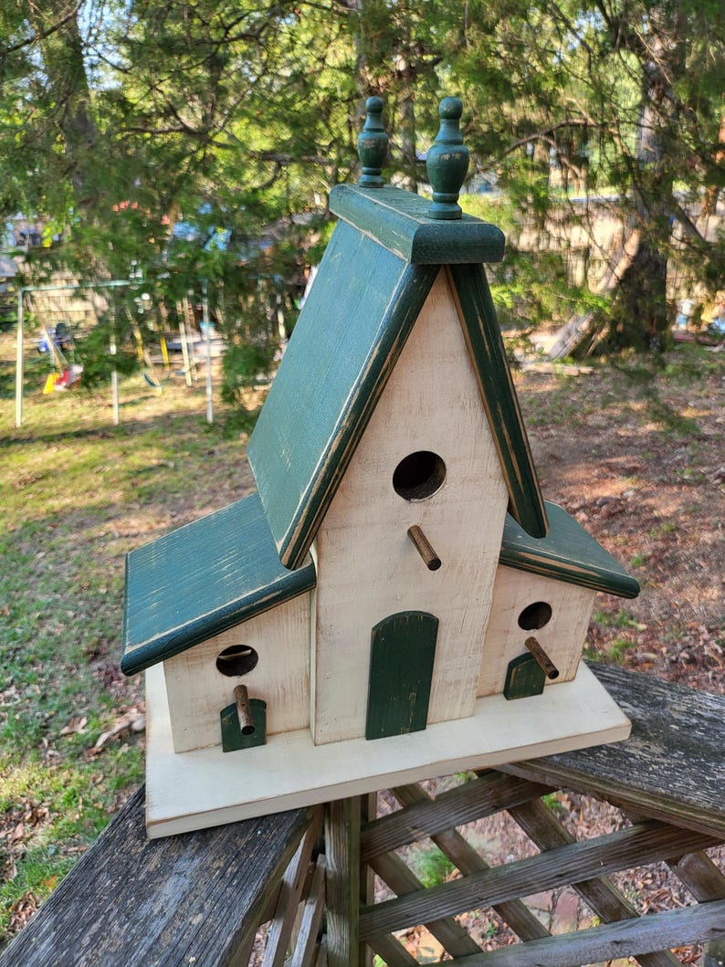 Mountain Chalet Birdhouse - Handmade - Outdoors or Indoor - Southern ...