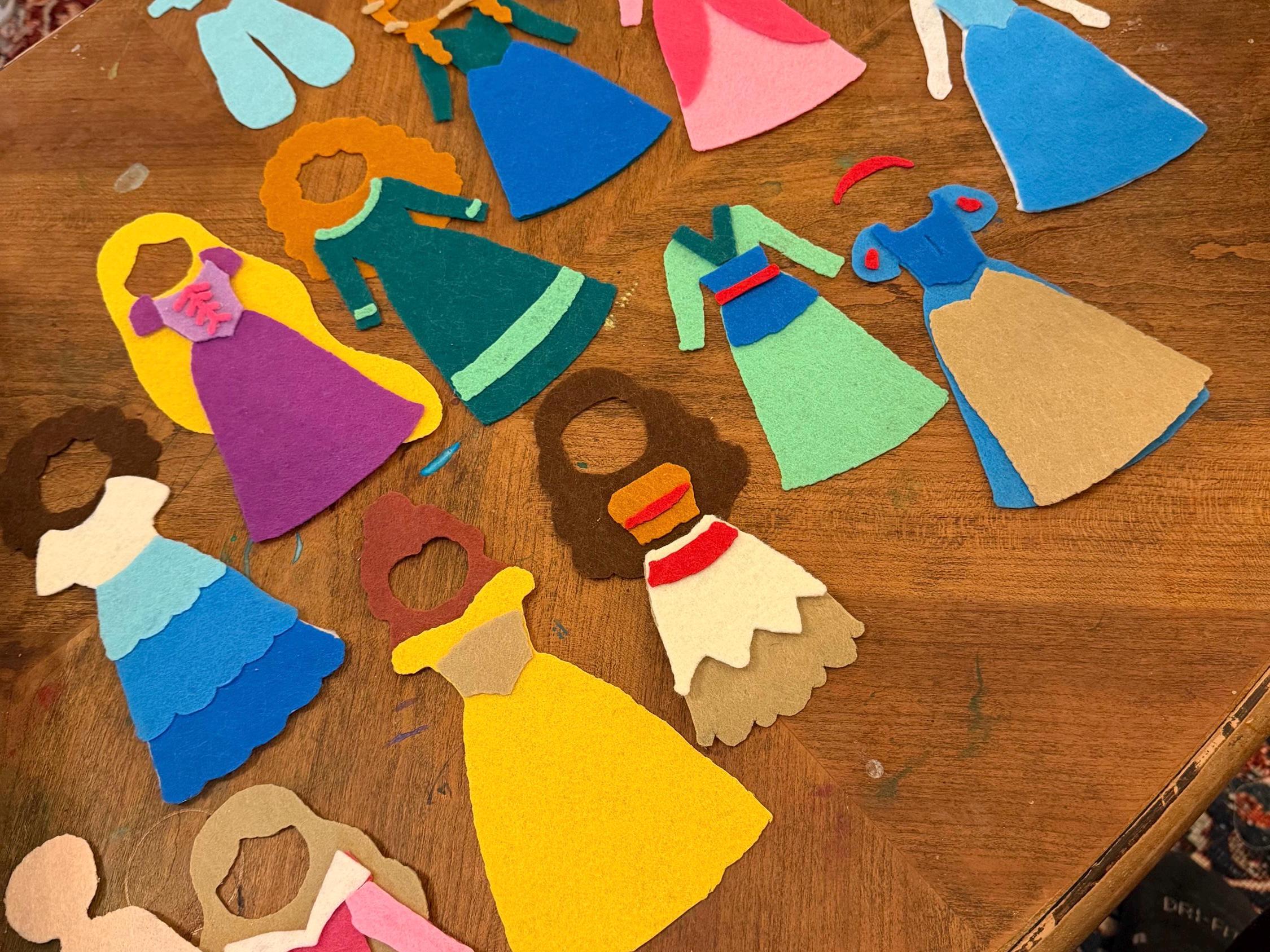 Princess Dress SVG Bundle – 15 Simple Cut Files for Felt Dolls & Kids ...