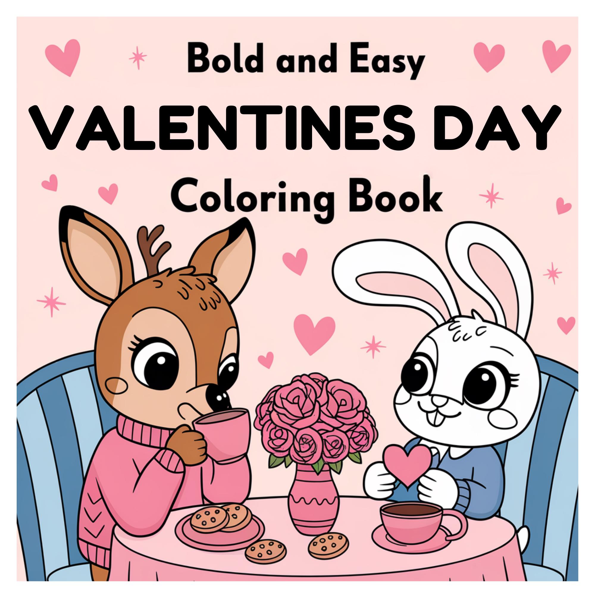 Bold and Easy Valentines Day Coloring Pages for Adults and Kids | Fun ...