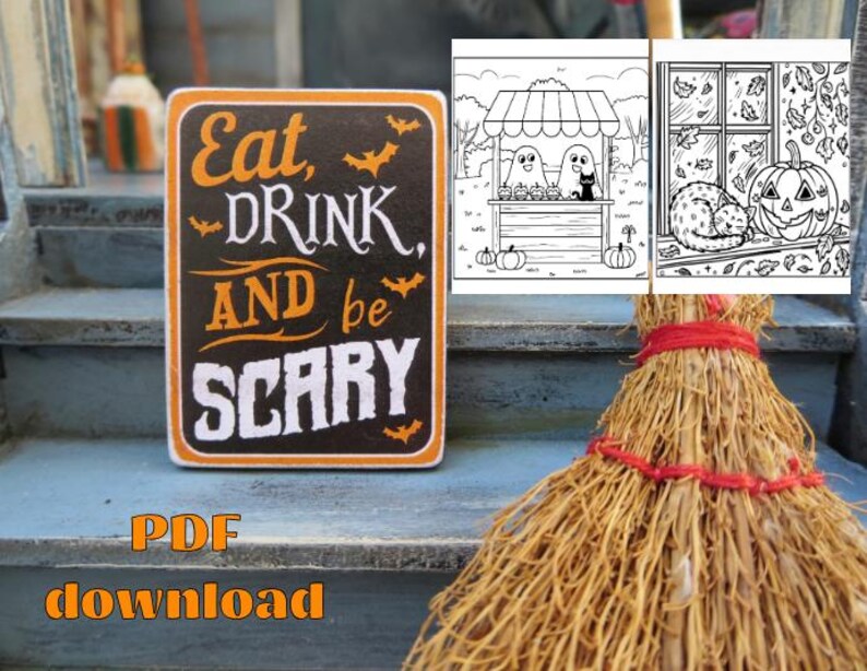Cozy Halloween Coloring Pages for Adults & Kids, Magical and Fun ...