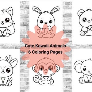 Kawaii Animals Coloring Pages | Cute & Fun Printable Art for Kids ...