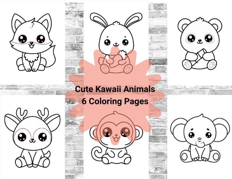 Kawaii Animals Coloring Pages | Cute & Fun Printable Art for Kids ...