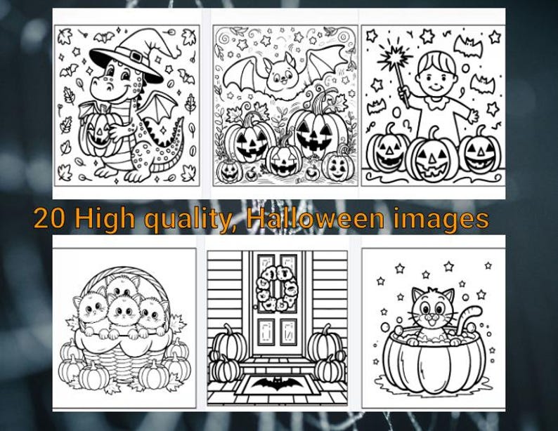 Cozy Halloween Coloring Pages for Adults & Kids, Magical and Fun ...