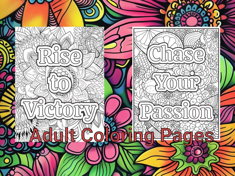 Motivational Words Adult Coloring Pages | Inspirational Relaxation ...