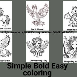 Kawaii Creature Coloring Pages Magical Line Art & Fun for All Ages ...