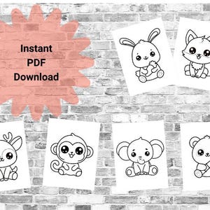 Kawaii Animals Coloring Pages | Cute & Fun Printable Art for Kids ...