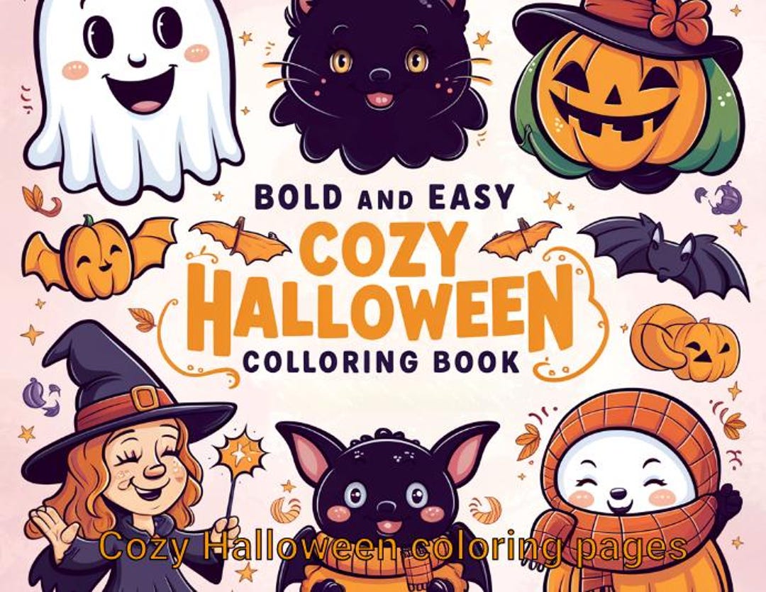Cozy Halloween Coloring Pages for Adults & Kids, Magical and Fun ...