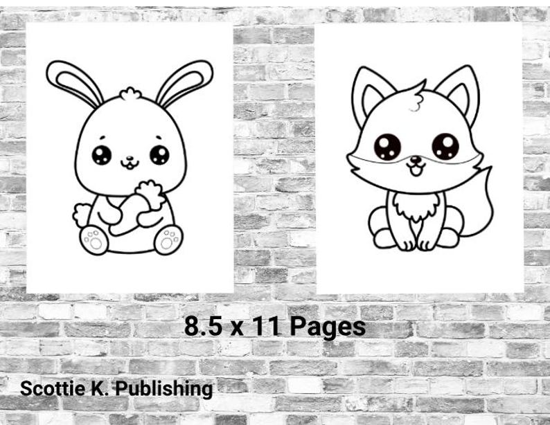Kawaii Animals Coloring Pages | Cute & Fun Printable Art for Kids ...