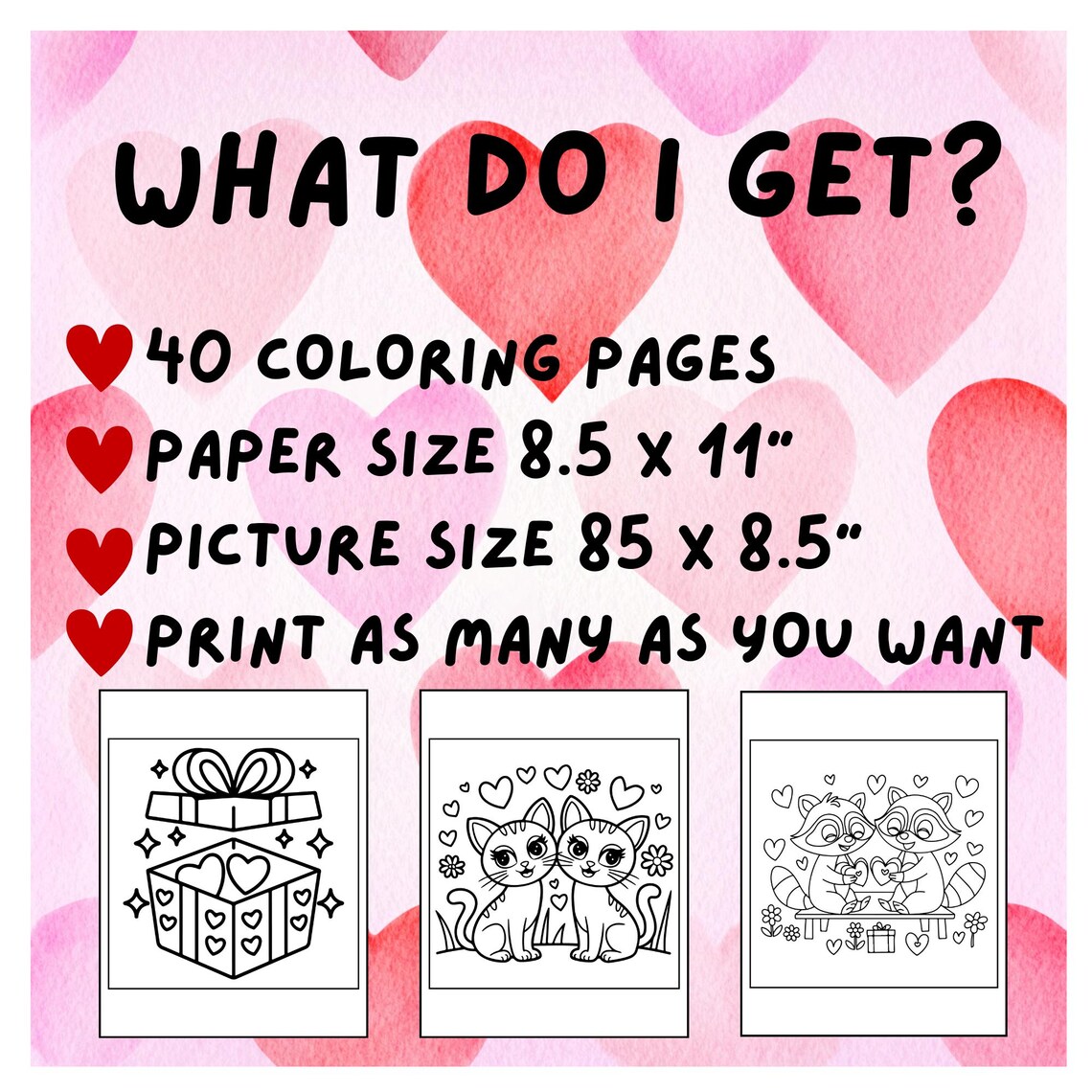 Bold and Easy Valentines Day Coloring Pages for Adults and Kids Fun ...