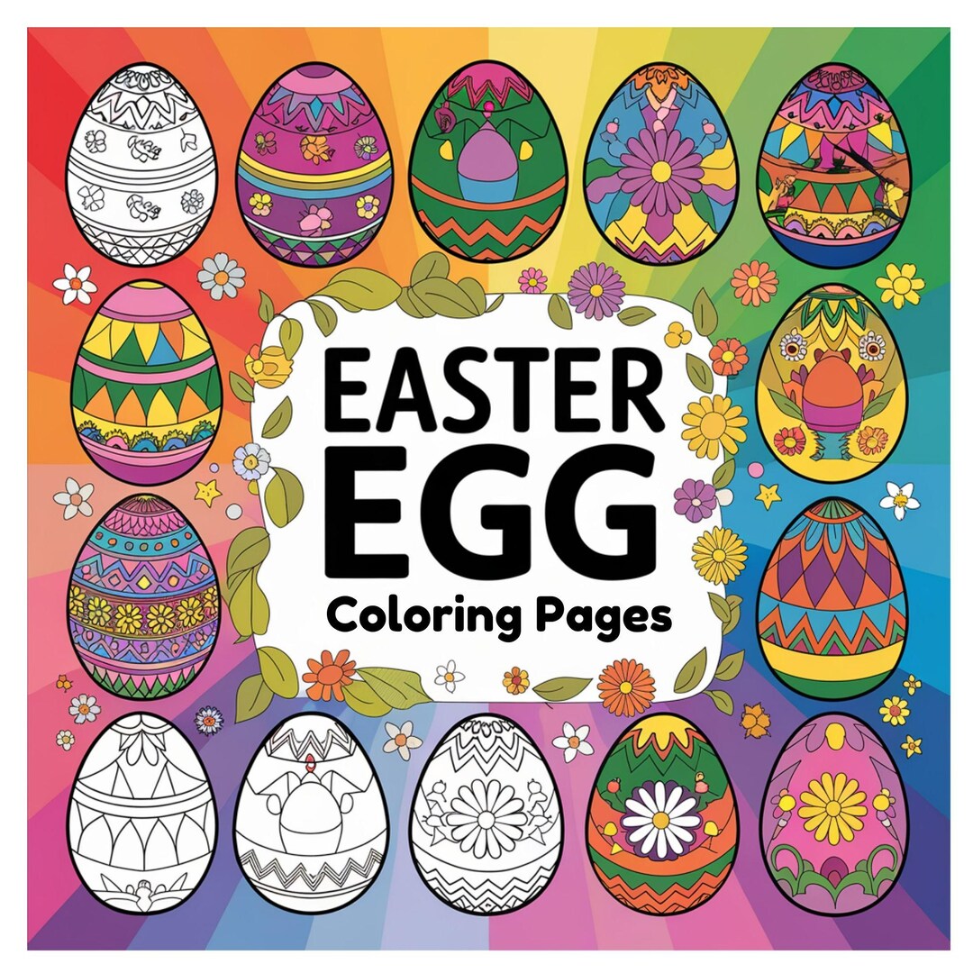 Easter Egg Coloring Pages for Kids | Printable Fun Activity and Art ...