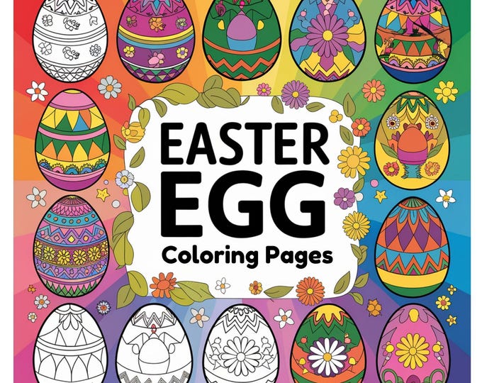 Easter Egg Coloring Pages for Kids | Printable Fun Activity and Art ...
