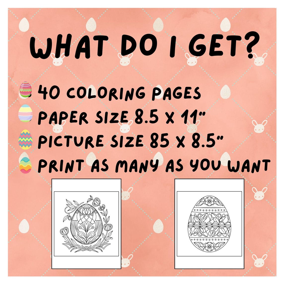 Easter Egg Coloring Pages for Kids | Printable Fun Activity and Art ...