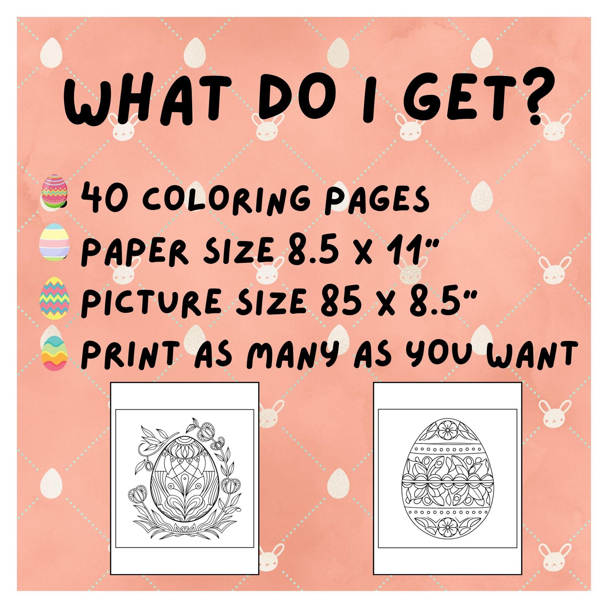 Easter Egg Coloring Pages for Kids | Printable Fun Activity and Art ...