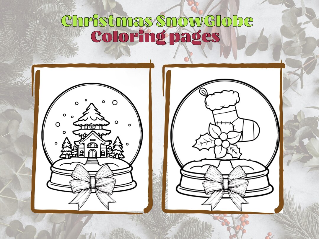 Snow Globe Coloring Pages | Fun Christmas Activities for Kids & Adults ...