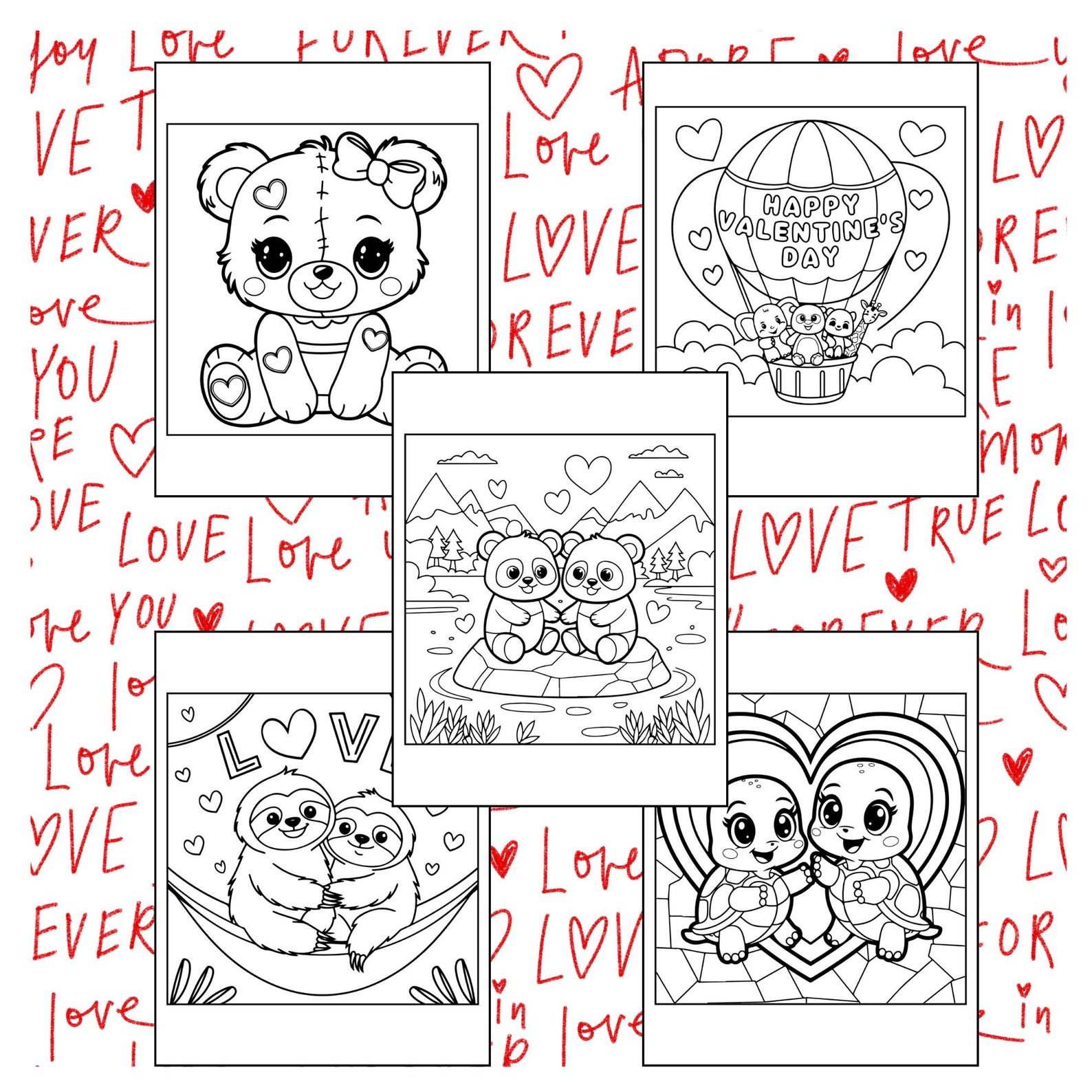 Bold and Easy Valentines Day Coloring Pages for Adults and Kids | Fun ...