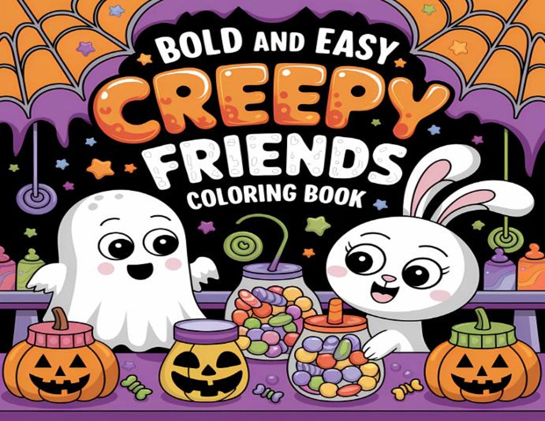 Creepy Friends Coloring Pages | Spooky and Fun Printable Artwork for ...